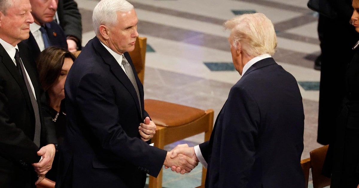 Trump, Pence shake hands at Jimmy Carter's funeral - CBS News