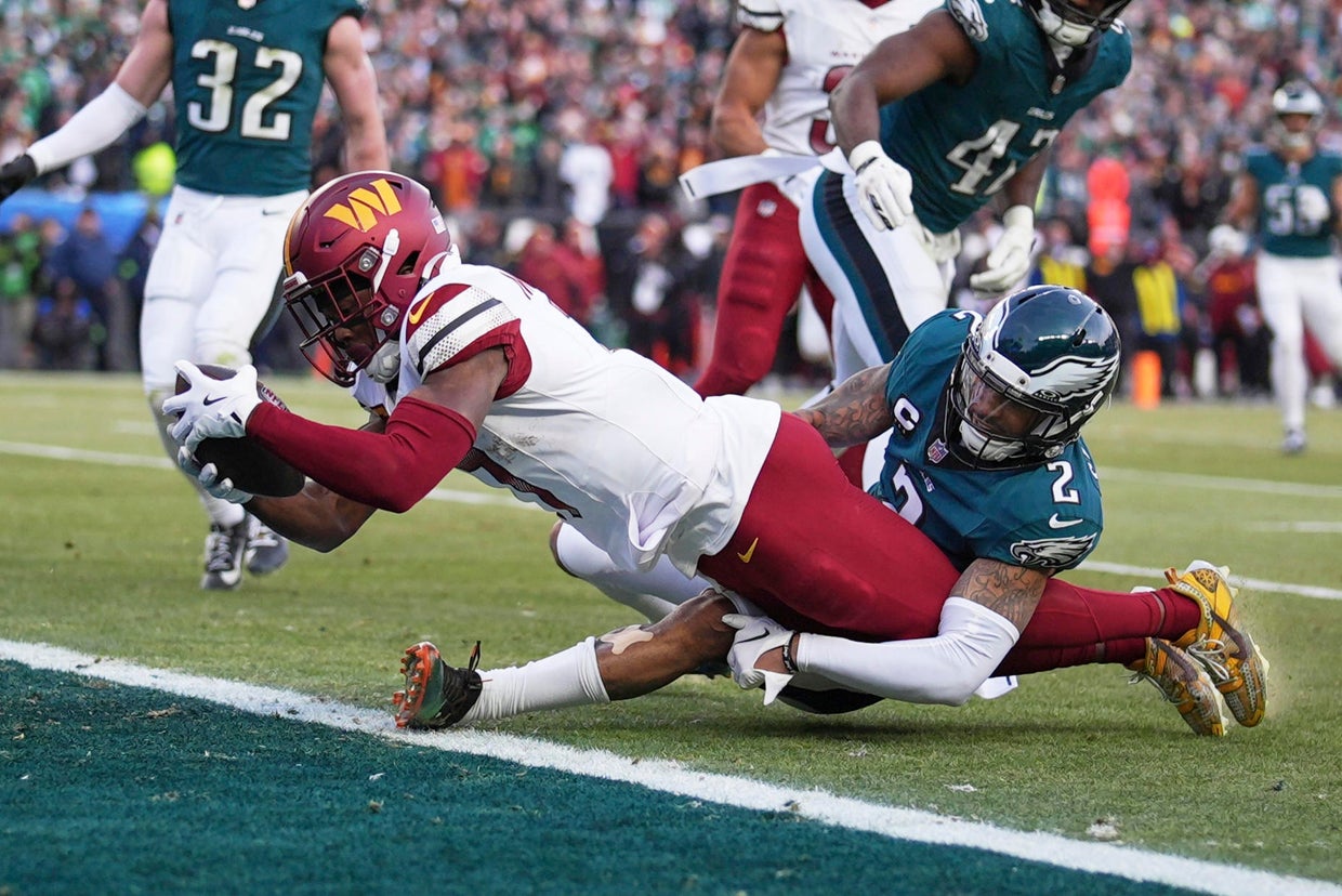 Game highlights: Eagles dominate Commanders in NFC championship game