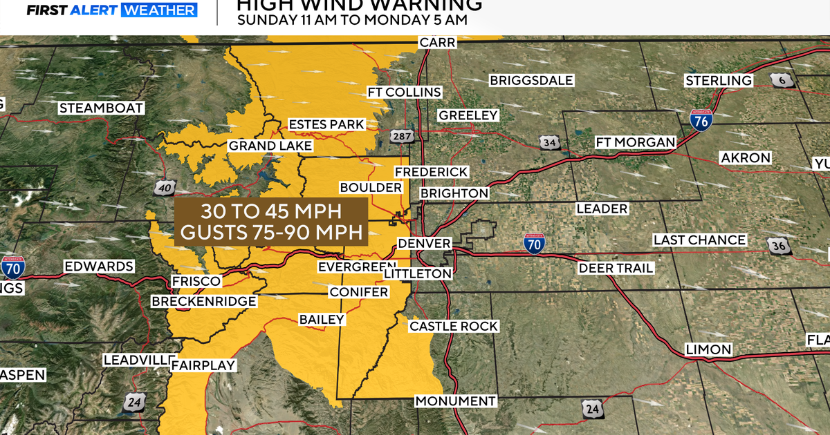 Strong winds across Colorado mountains and foothills - CBS Colorado