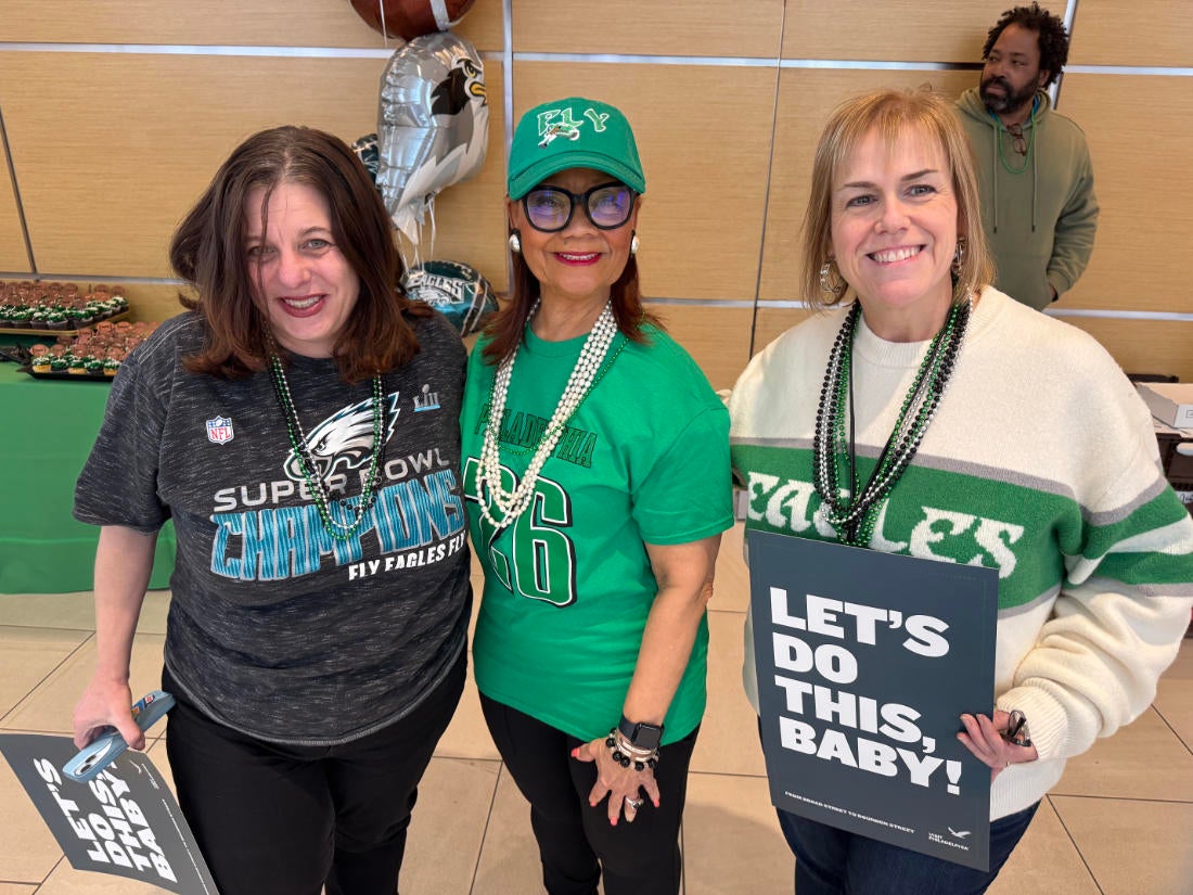 IBX Eagles Pep Rally with former Eagle Barrett Brooks in Philadelphia