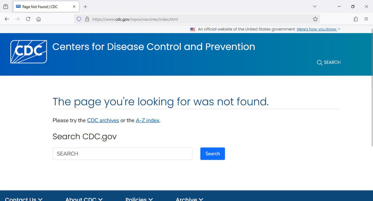 Some CDC health data and webpages still offline after judge's order - CBS News
