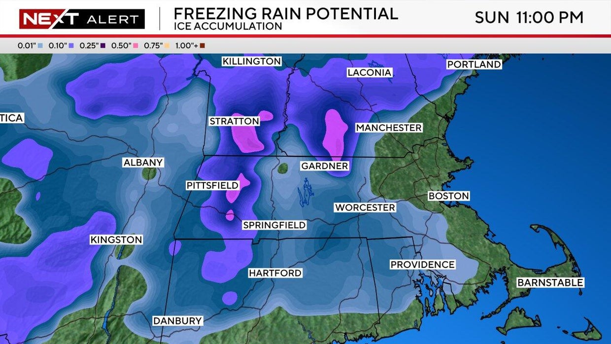 Snowstorm in Massachusetts will bring a high risk for ice; maps show ...