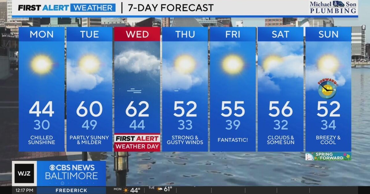 Severe storms possible in Maryland Wednesday - CBS Baltimore