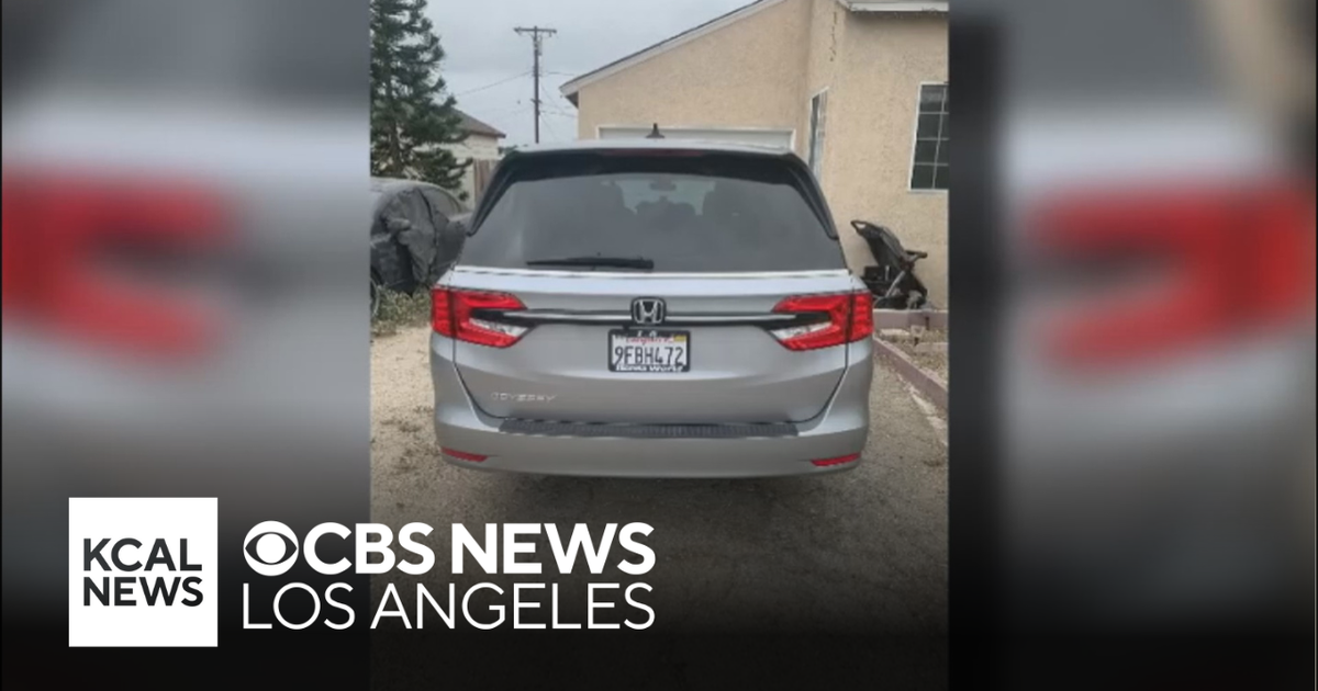 Military veteran's minivan stolen from family's driveway - CBS Los Angeles