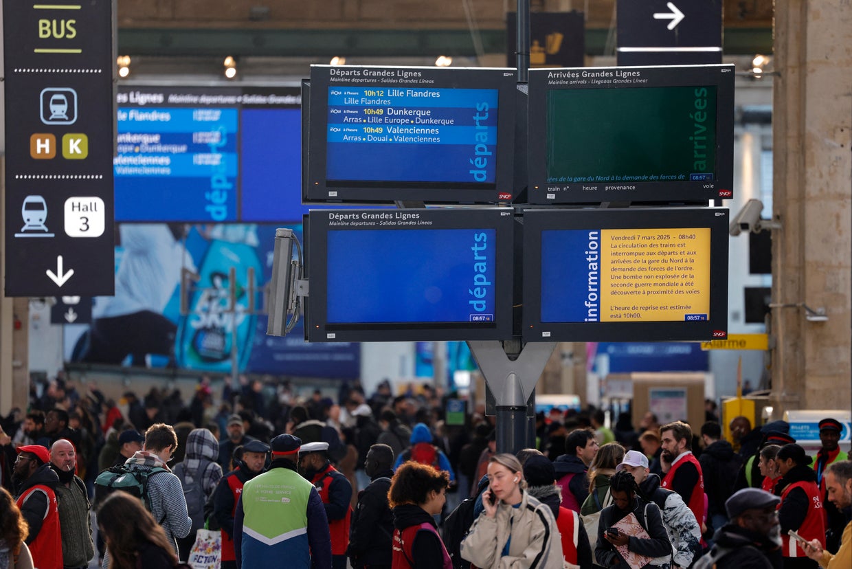 Traffic at Paris' Gare du Nord train station halted as unexploded World ...