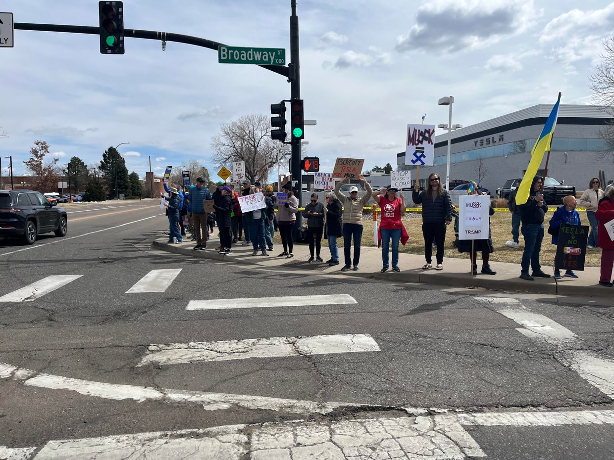 Protests continue at dealerships across Colorado during national "Tesla ...