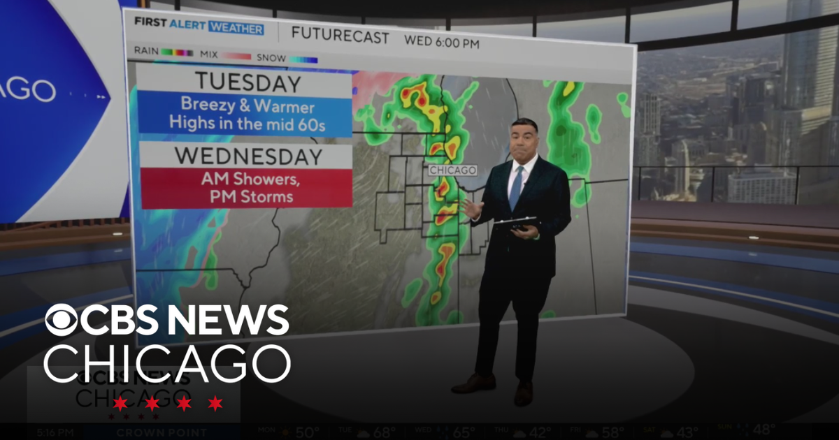 Morning showers, afternoon storms Wednesday in Chicago - CBS Chicago