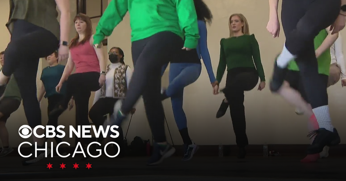 Marie Saavedra partakes in Irish dance lessons from "Riverdance 30 ...