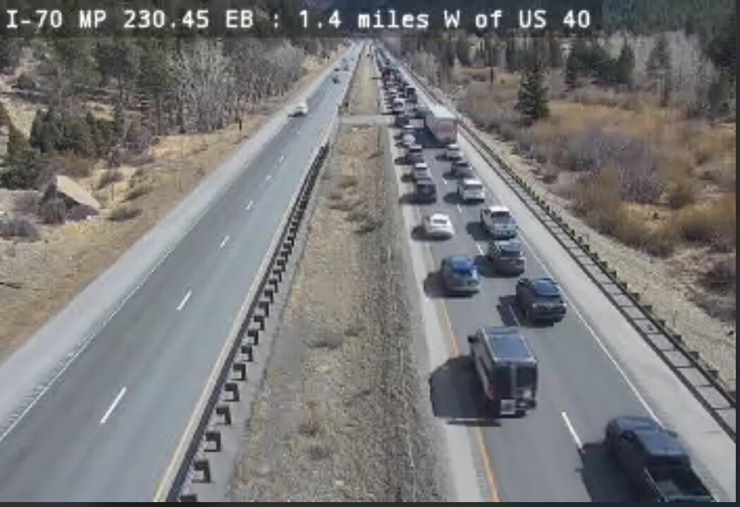 I-70 westbound lanes reopened after multi-vehicle crash caused temporary closure - CBS Colorado