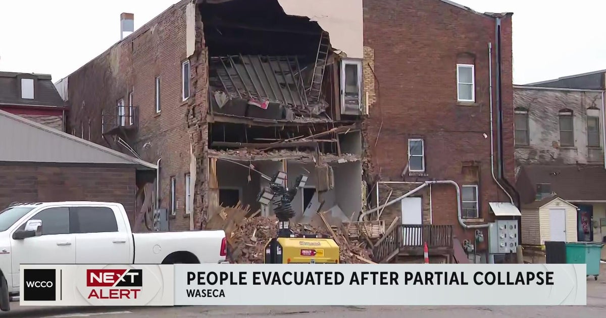 Partial building collapse displaces residents in Waseca - CBS Minnesota