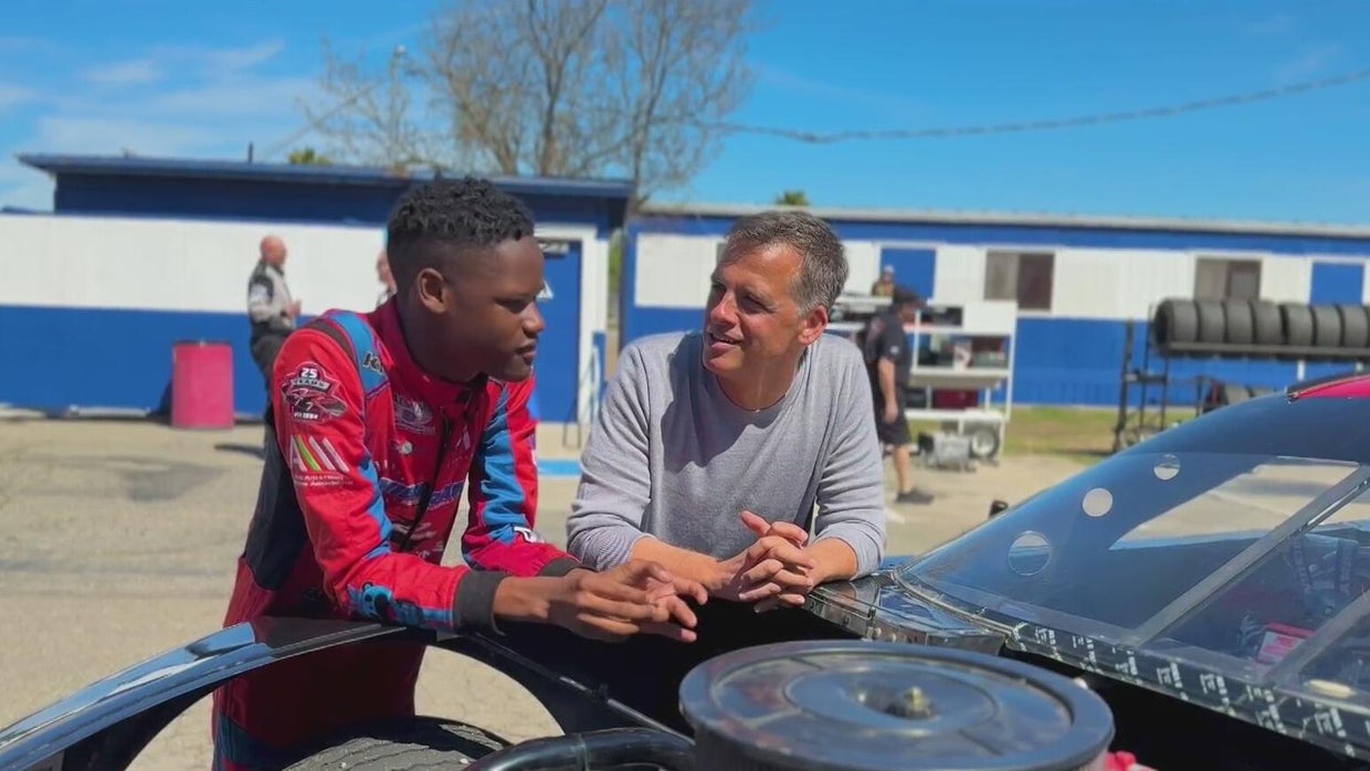 California auto racing prodigy uses car to help kids with autism - CBS ...