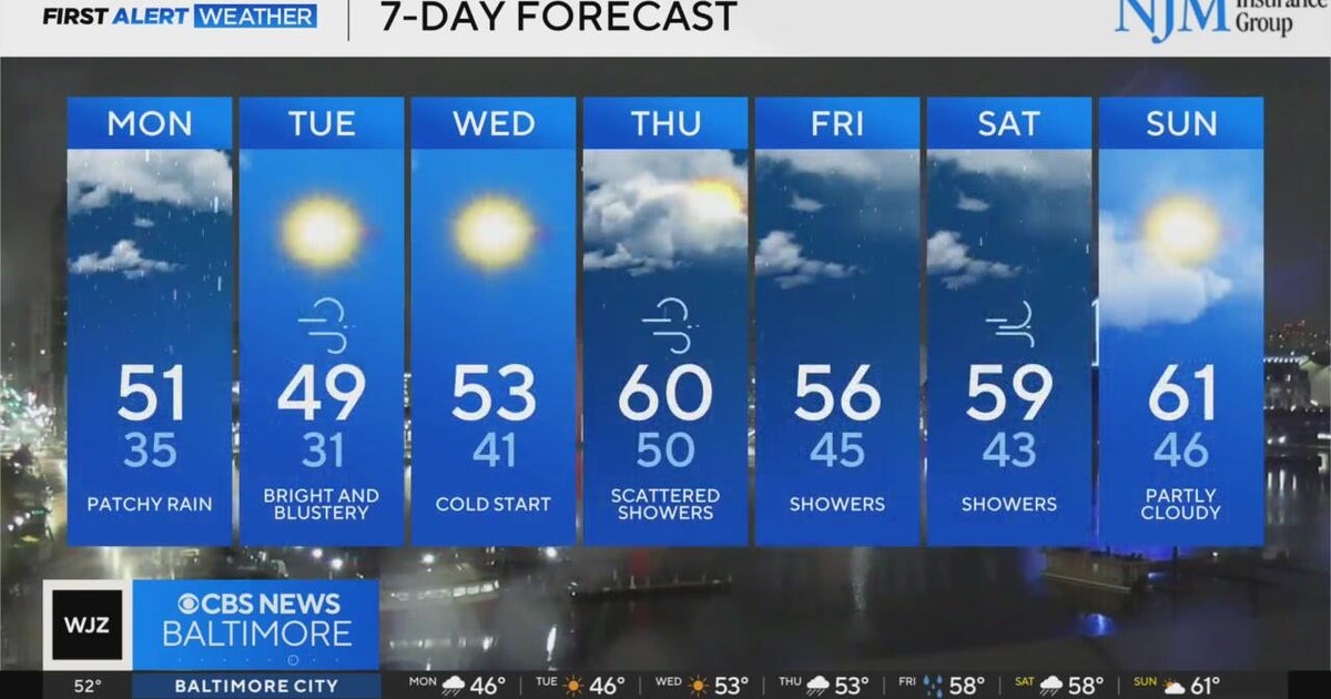 Widespread wet weather continues in Maryland - CBS Baltimore