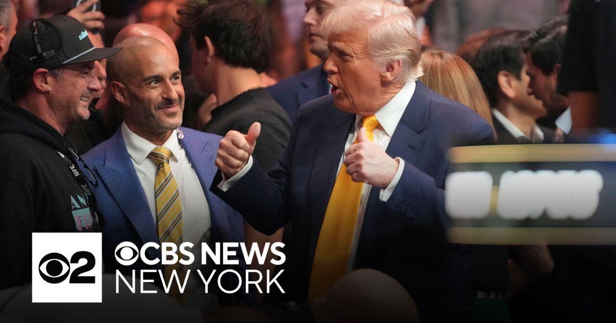 President Trump attends UFC fight in Miami - CBS New York