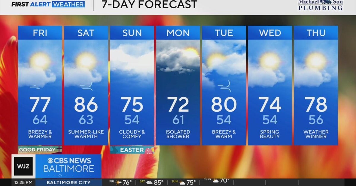 Summer-like feel across parts of Maryland for Easter Weekend - CBS ...