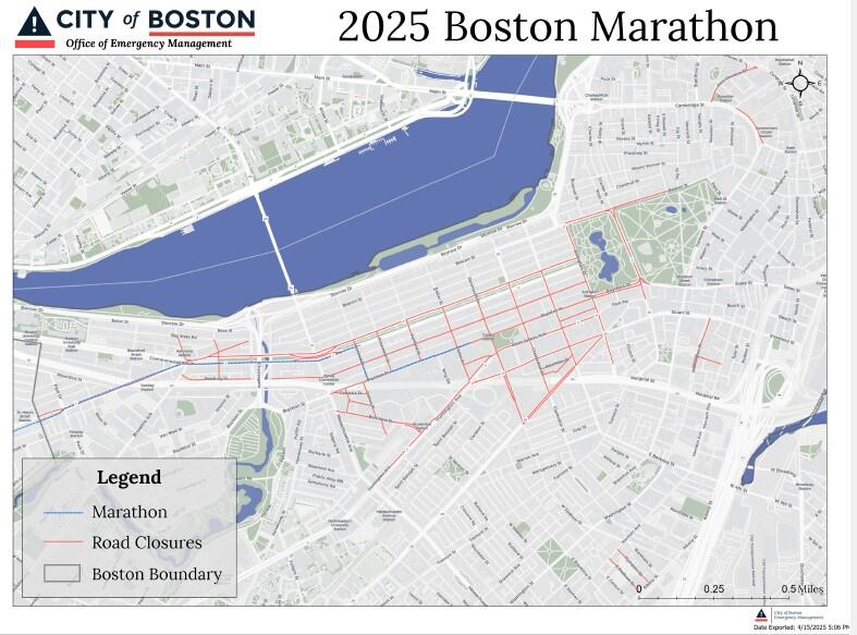 Boston Marathon 2025 road closures, parking restrictions and MBTA ...