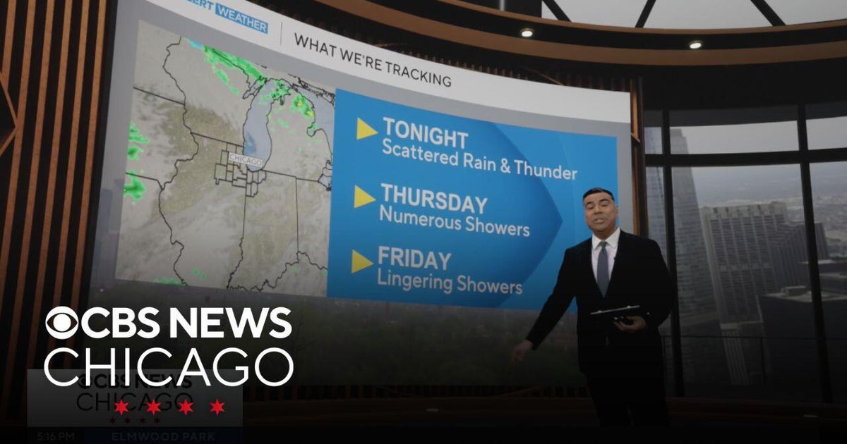 Scattered rain and thunder Wednesday night, showers Thursday in Chicago ...