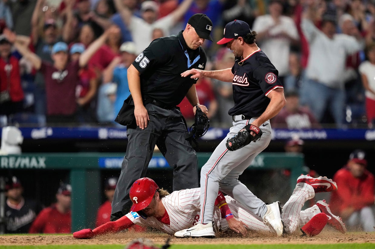 Bryson Stott scores on wild pitch to cap zany ninth inning as ...