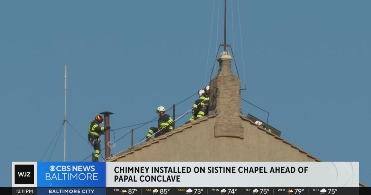 Chimney installed on Sistine Chapel ahead of Papal conclave - CBS Baltimore