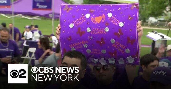 Lustgarten Foundation walk held at Battery Park City - CBS New York