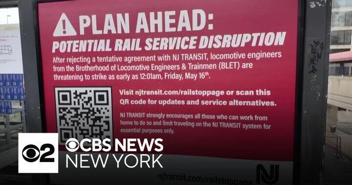 All eyes on NJ Transit as possible engineers strike looms - CBS New York