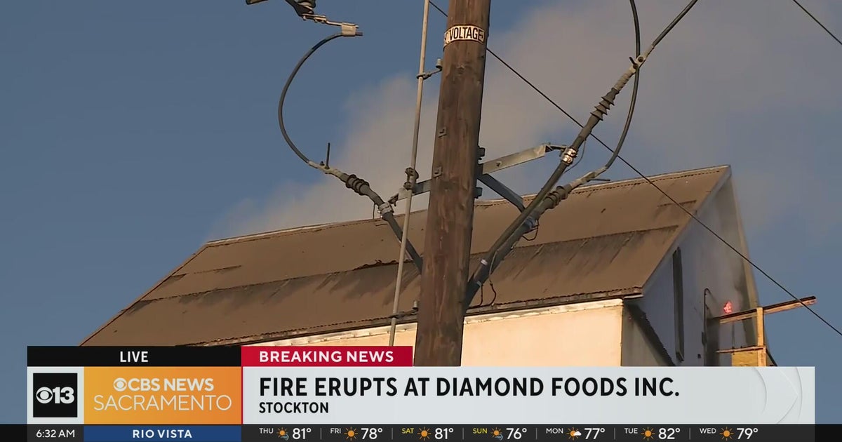 Fire erupts at Diamond Foods Inc. in Stockton - CBS Sacramento