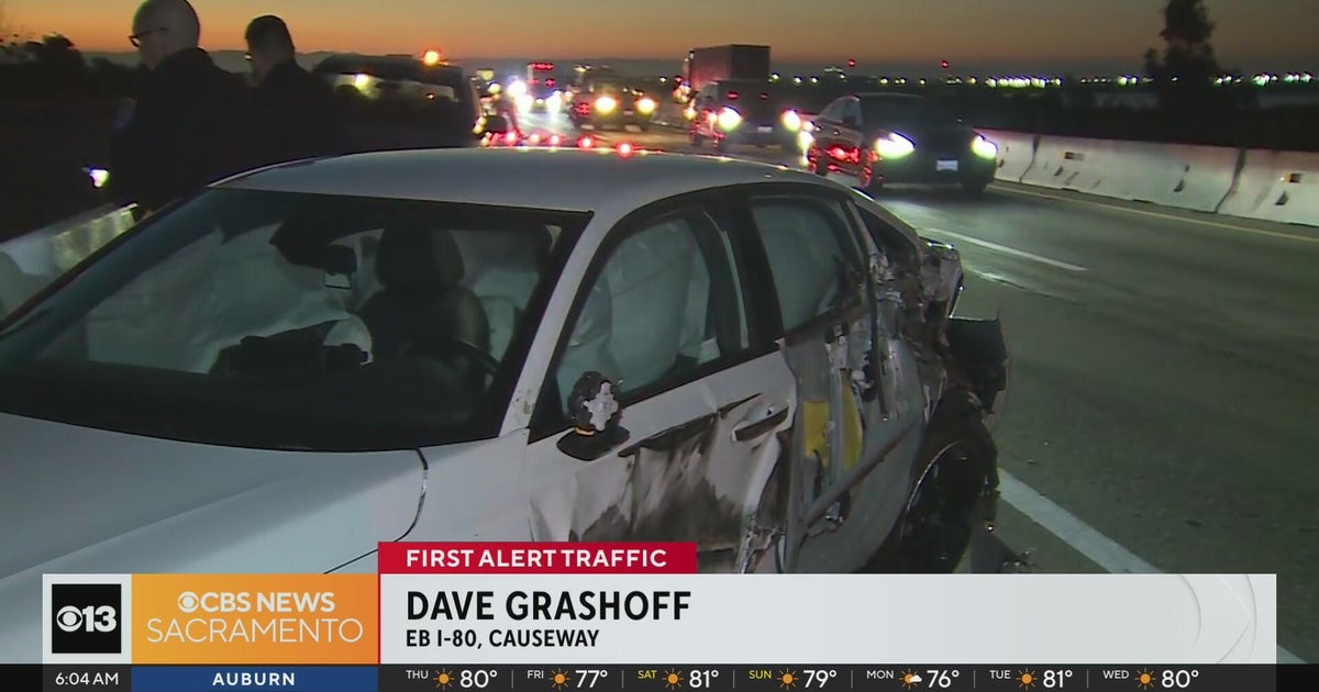 Yolo Causeway crash causing slowdown on westbound I-80 - CBS Sacramento