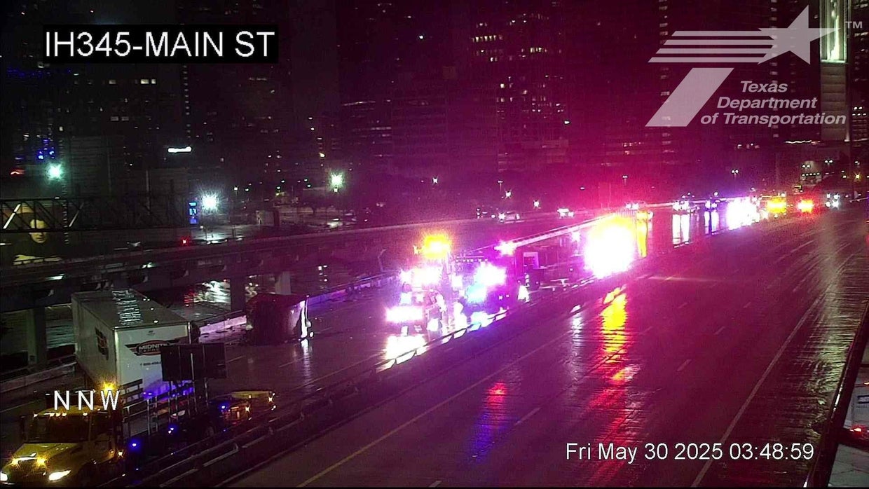 I-45 in Downtown Dallas reopens after 18-wheeler crash, fuel spill ...