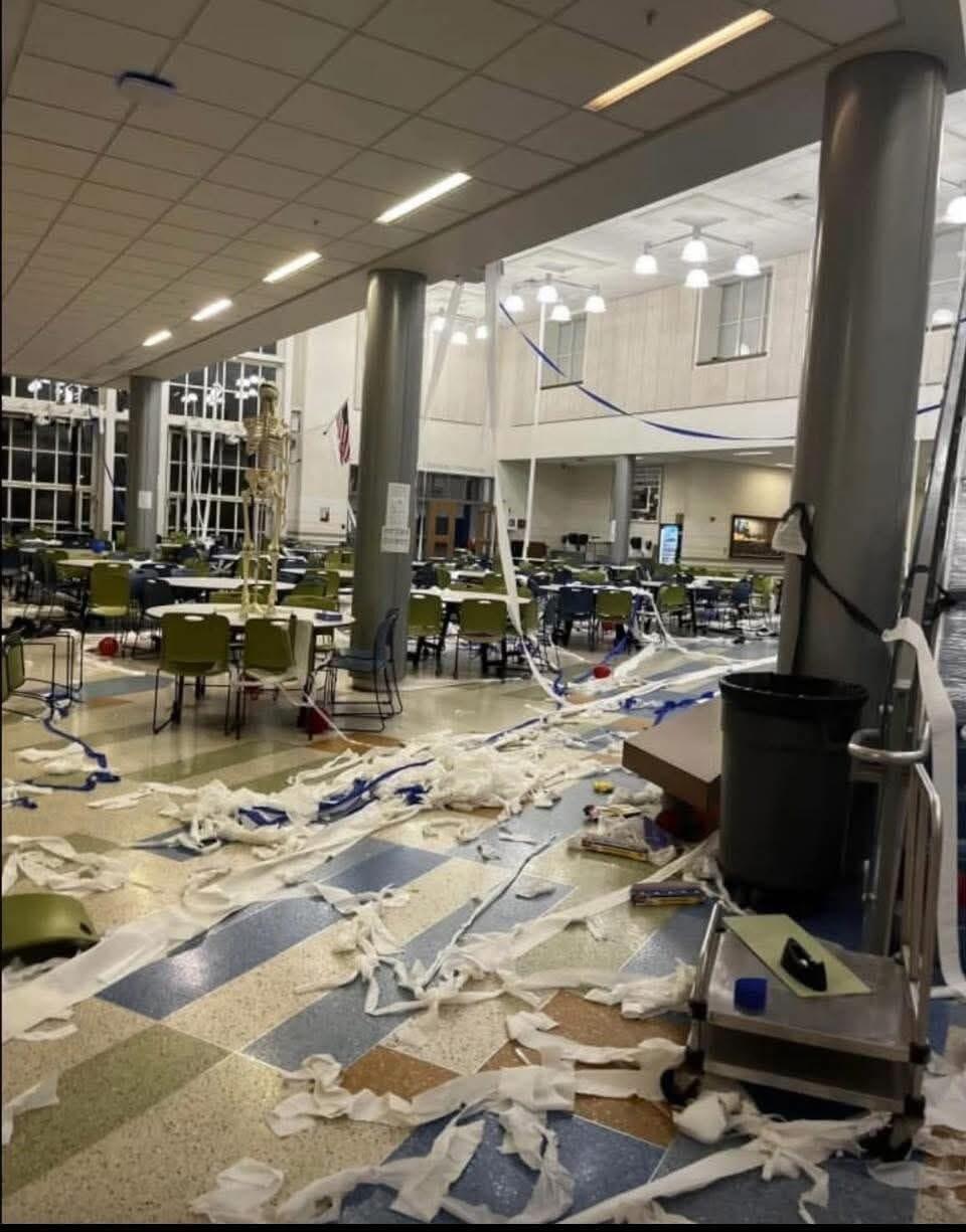 Senior prank leaves large mess at Massachusetts high school, school ...