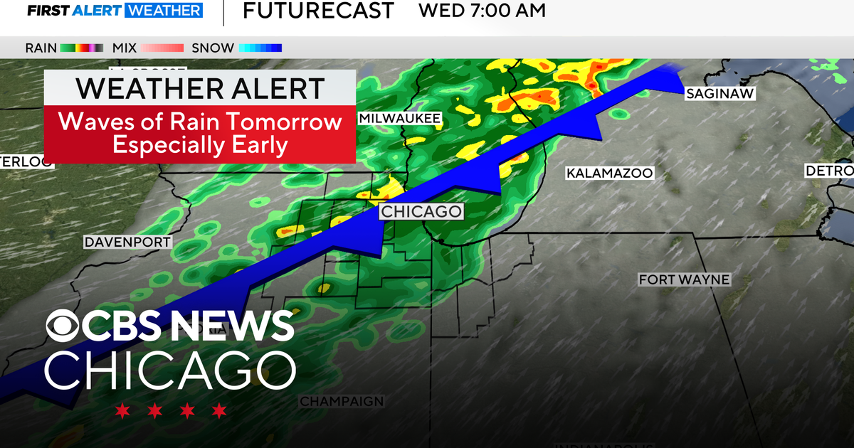 Overnight rain could cause some flooding, ponding on area roads - CBS ...