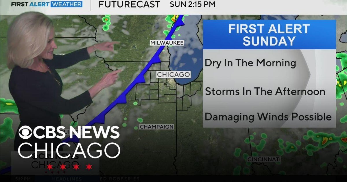 Slow-moving storms Saturday night, more rain Sunday for Chicago - CBS ...
