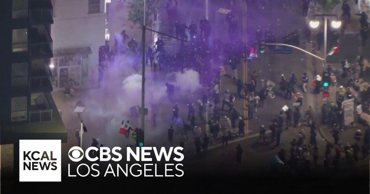 Protests continue in downtown LA against ICE raids - CBS Los Angeles