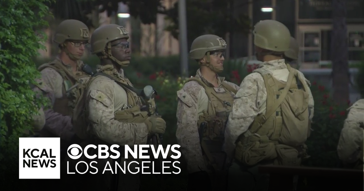 200 Marines deployed to protect federal building in Westwood - CBS Los ...
