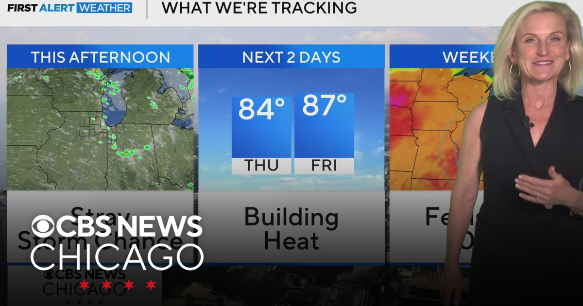 Stray showers possible Thursday afternoon in Chicago - CBS Chicago
