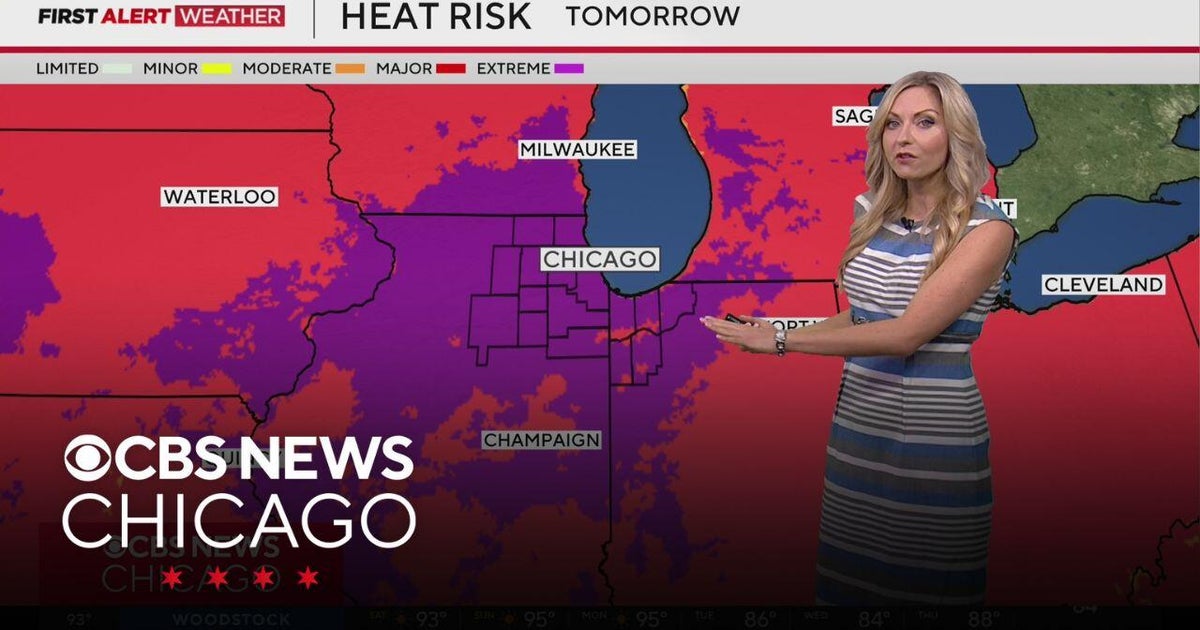 Extreme heat risk continues for Chicago area through Monday - CBS Chicago