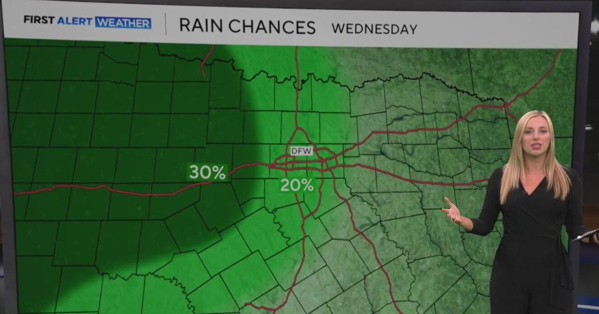 Rain chances return to DFW through the rest of this week - CBS Texas
