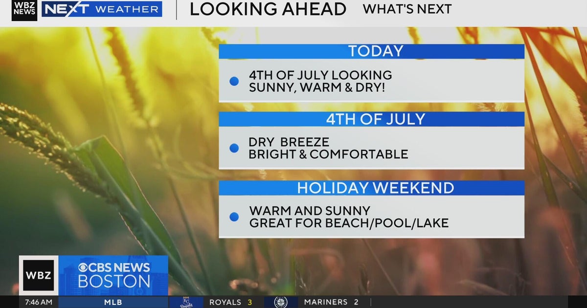 Next Weather: WBZ mid-morning forecast for July 4, 2025 - CBS Boston