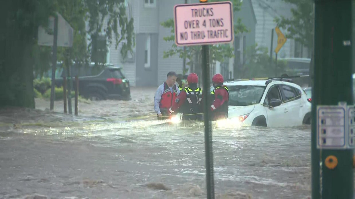 Photos show flash flooding damage in New York City-area storms - CBS ...
