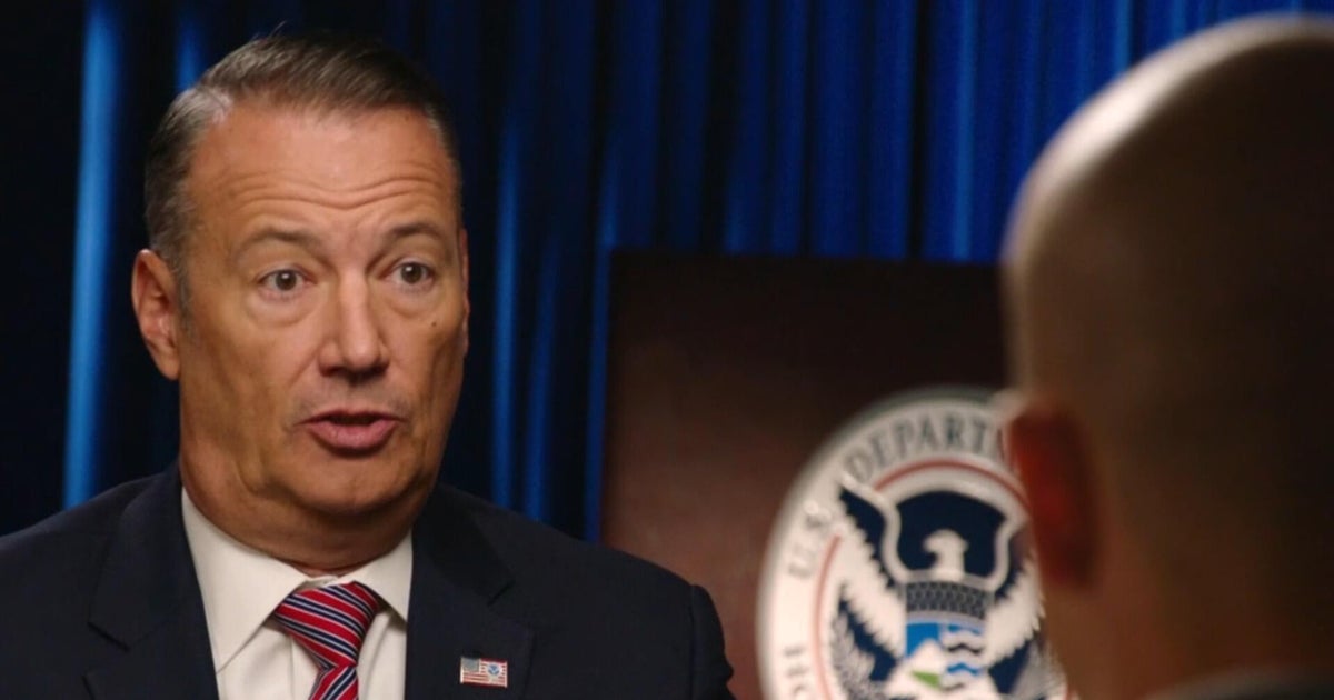 CBS News presses ICE head on why agents can continue using masks - CBS News