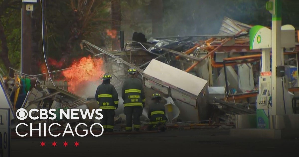 Firefighters on scene of Berwyn gas station fire - CBS Chicago