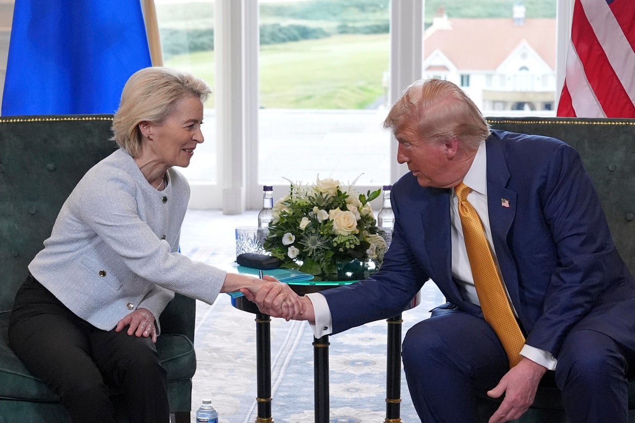 Trump says U.S. has reached trade deal with European Union as Aug. 1 ...