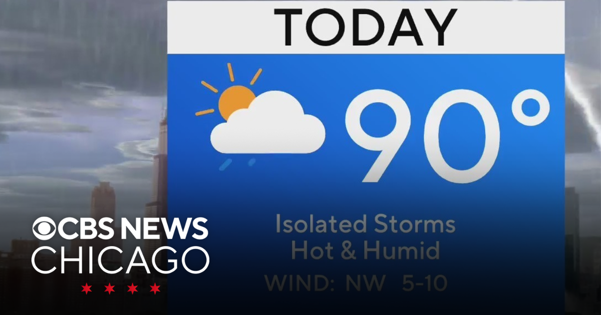 Highs in the 90s with isolated storms on Tuesday in Chicago - CBS Chicago