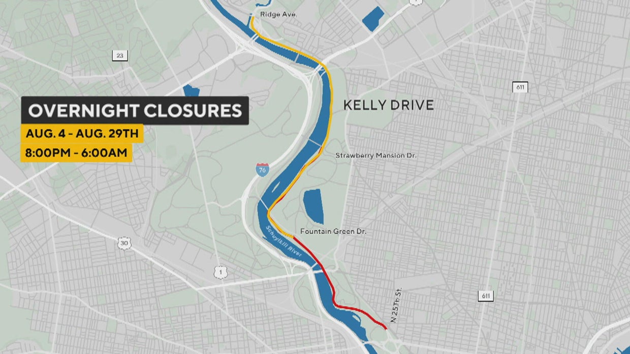 Kelly Drive to be closed nightly in Philadelphia for nearly entire ...