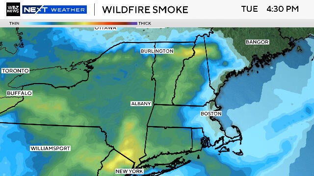 Wildfire smoke maps show improving air quality forecast for eastern ...
