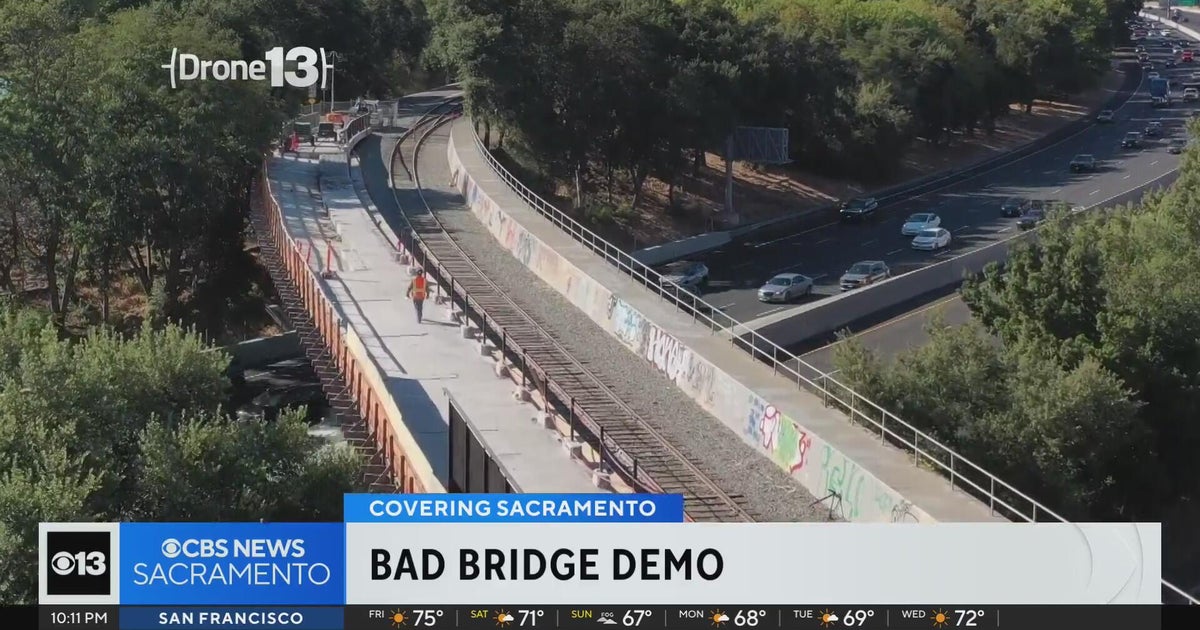 Demolition begins on Sacramento's "bad bridge" over I-5 - CBS Sacramento