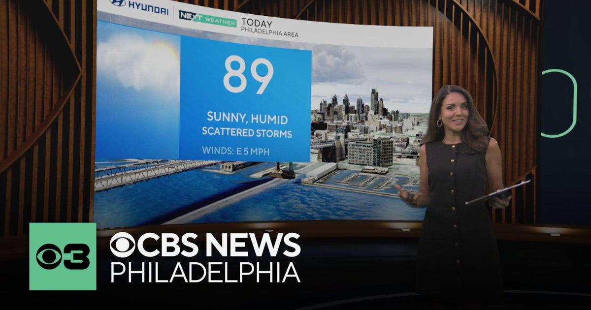 Sunny and humid weather with scattered storms around Philly region ...