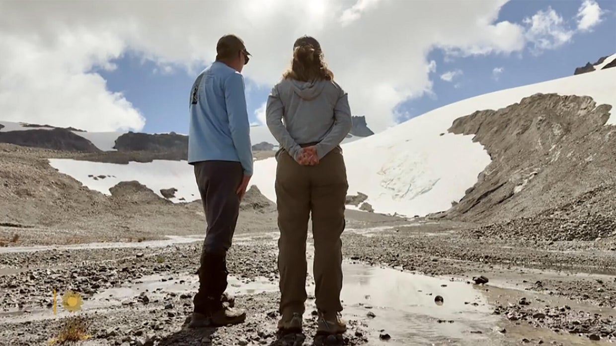Capturing the melting of glaciers, with data and art - CBS News