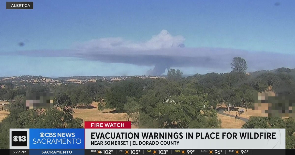 Evacuation warnings in place for Coyote Fire in El Dorado County - CBS ...