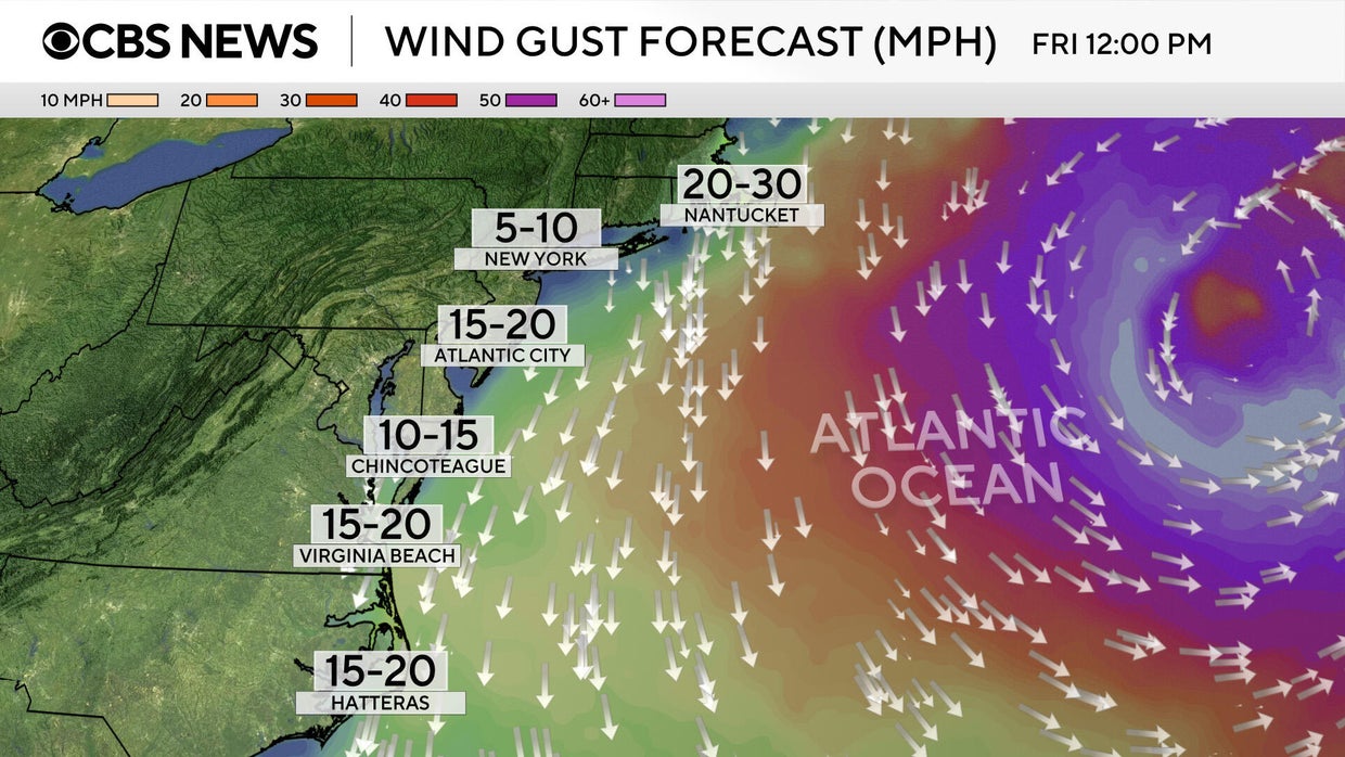 Maps show Erin's path off East Coast as it remains a danger to swimmers ...