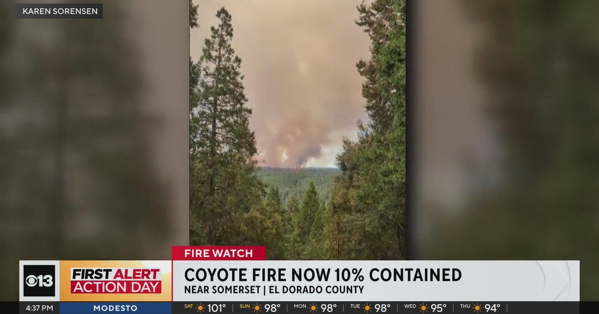 Coyote Fire in El Dorado County now 10% contained - CBS Sacramento