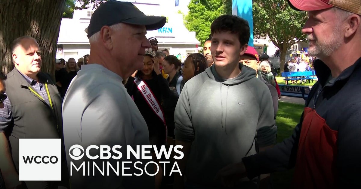 Gov. Walz speaks with voters at the Minnesota State Fair - CBS Minnesota